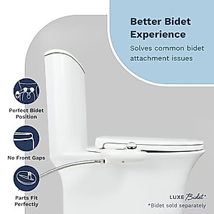 LUXE Bidet NEO 120 Blue and Elongated Toilet Seat Bundle