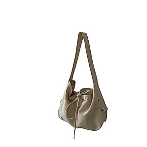 Canvas Tote Aesthetic Tote Bag Canvas Hobo Bag Women's Tote Canvas Women's Canvas Purse (White)
