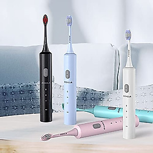 DIKLA Electric Toothbrush，Rechargeable Powered Toothbrush for Adults，Whitening Sonic Toothbrush with 8 Replacement Brush Heads,Last 90 Days,Deep Cleaning