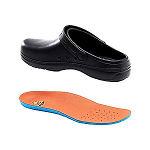 Disrun Non Slip Chef Shoes Oil Resistant Kitchen Work Shoes for Men (Numeric_10) Black