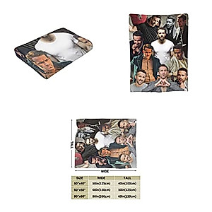 Soft Flannel Ryan Reynolds Blanket Collage Throw Home Decor Gift for Men/Women 50''×40'' (USMEI5000)