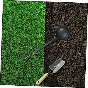 GANAZONO Forged Iron Spoon Mini Scoop Potting Scoop Garden Tractor Scoop Multitools Vegetable Planting Tools High Carbon Steel Spoon Cultivation Feeding Spoon Forging Dark Grey Bath Salt