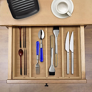 Bayting Bamboo K Cup Holder, Coffee Pod and Tea Bag Organizer for Drawer or Countertop, Adjustable K Cup or Tea Bag Organizer for Coffee Station, Up to 30 K Cups