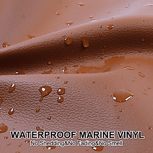 Vinyl Upholstery Fabric,Soft Faux Leather,Marine Vinyl Fabric,Indoor & Outdoor Synthetic Leather for Boat,Car,DIY Crafting (Brown, 36inchx54inch)