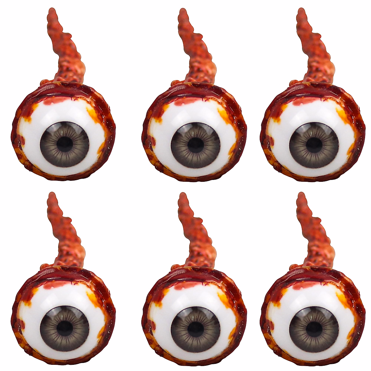 nezababycos Halloween Eyeballs Craft Latex Fake Eye Balls Realistic Scary Bloody Eyeballs Decoration Props (6 PCS)