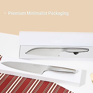 HAST All-New Santoku Knife - 6.3” -High Performance - Powder Steel- Patented - Japanese Blade Style - Award Wining Minimalist Design-Ergonomic Handle-Minimalist Kitchen Decor (Titanium Black)