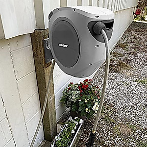 65ft Retractable Hose Reel Gray