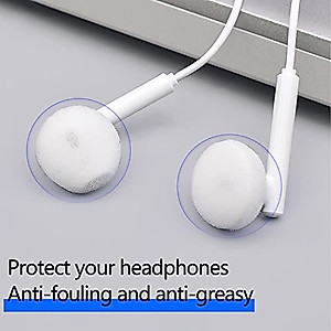 EKIND 24 PCS Sponge Soft Earbuds Cover Pads Replacement for Earphone MP3 MP4 Stereo Headsets Protective Accessories Cap (White)