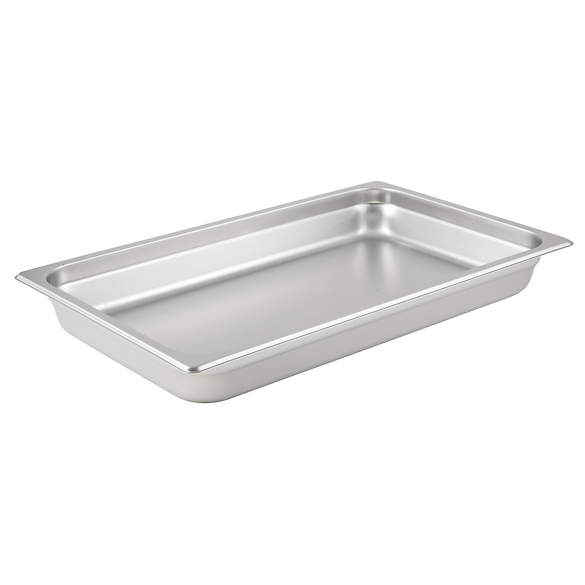 Winco 2.5-Inch Deep Full-Size Anti-Jamming Steam Table Pan, 25 Gauge, NSF, Stainless Steel