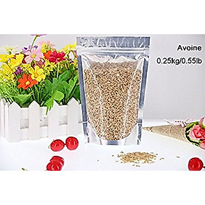 SumDirect Reusable Aluminium Foil Zip Lock Stand Up Food Pouches Bags with Notch for Food Storage 5.1x 7.8 Inches, 11.5oz, Pack of 50