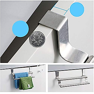 DOITOOL Towel Racks, Bathroom Double Towel Bar Stainless Steel Over The Door Towel Bar Brushed Towel Hanger Over Cabinet Kitchen Dish Towel Bar Rack