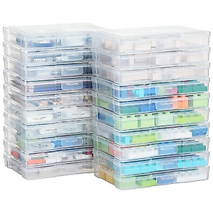 OMNISAFE 5x7 Photo Storage Cases, Plastic Craft Storage Container, Acid-Free Box for Pictures, Crafts, Scrapbooking, Photo Keeper (20)