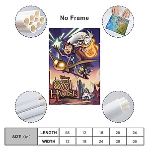 Fotuven Owl House Cartoon Character Classic Poster Canvas Art Poster Poster Decorative Painting Canvas Wall Art Living Room Posters Bedroom Painting 12x18inch(30x45cm)