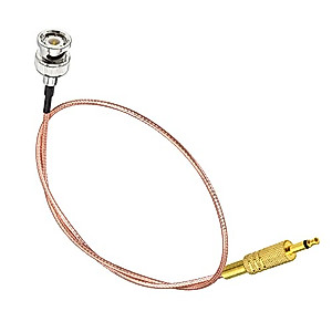 Eightwood BNC Male to 3.5mm 1/8” Mono TS Male Plug Stereo Adapter Coaxial Power Audio Cable 1.6 Feet