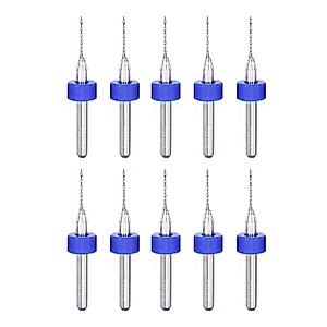 TA-VIGOR Micro Drill Bit -10pcs 0.7mm PCB Drill Bits with 1/8 Inch Shank Tungsten Carbide Rotary Tool for Print Circuit Board/Stone/CNC Engraving