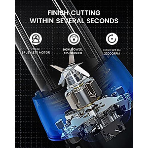 900 Watts Smoothie Blender for Shakes and Smoothies, 12 in 1 Set Bullet Personal Blender with Milk Frother, Germany 3D Stainless Steel 6-Leaves Blades Smoothie Maker, 24oz and 18oz Tritan BPA-Free To-Go Cups