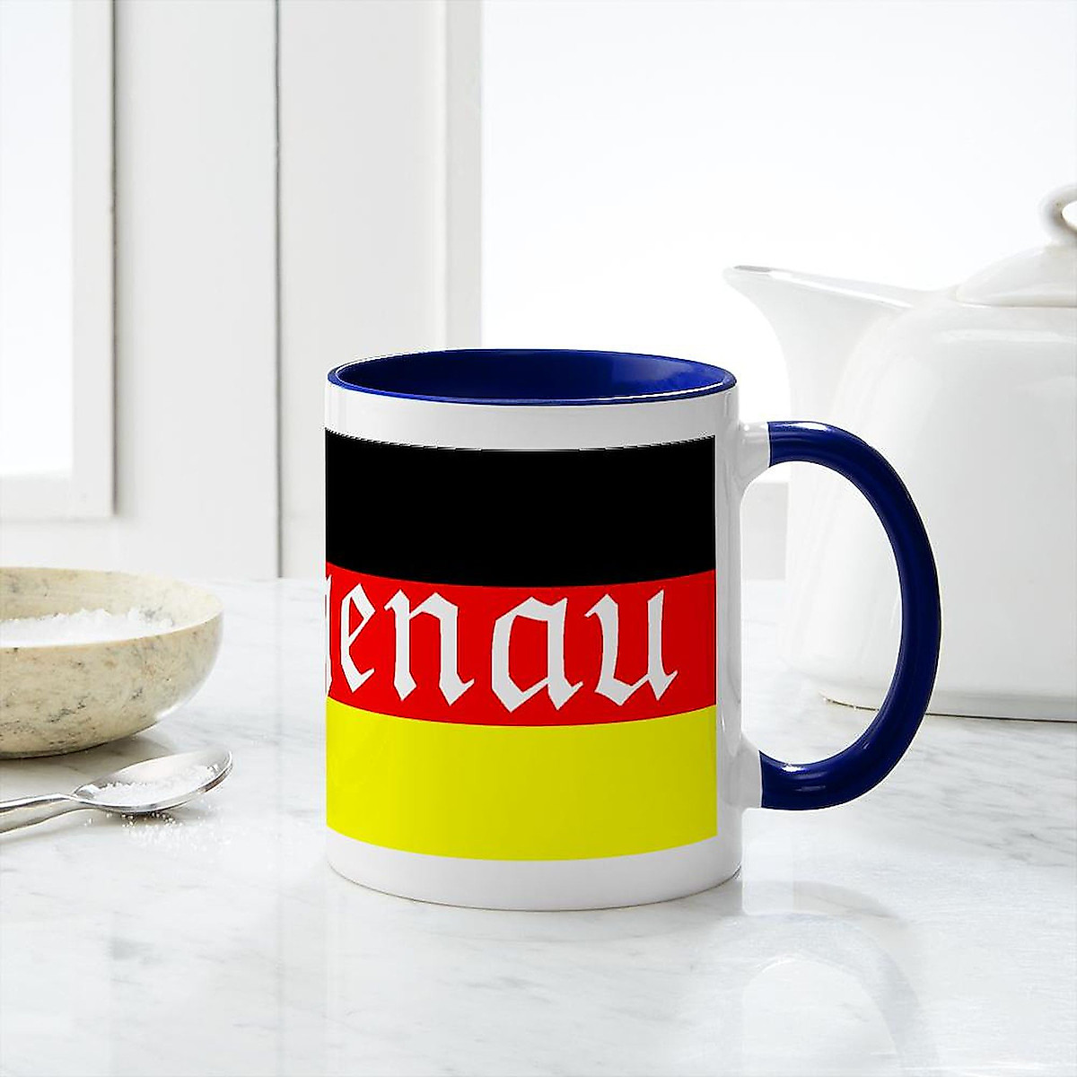 CafePress Genau German Flag Mug Ceramic Coffee Mug, Tea Cup 11 oz