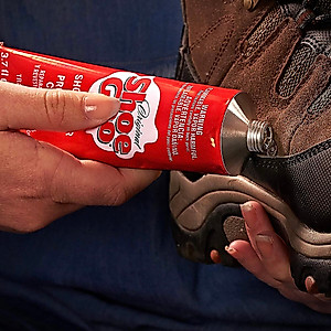 Shoe Goo Repair Adhesive for Fixing Worn Shoes or Boots, Clear, 3.7 Ounce (109.4mL), 10 Snip Tip Applicator Tips and Pixiss Spreader Tools Set.