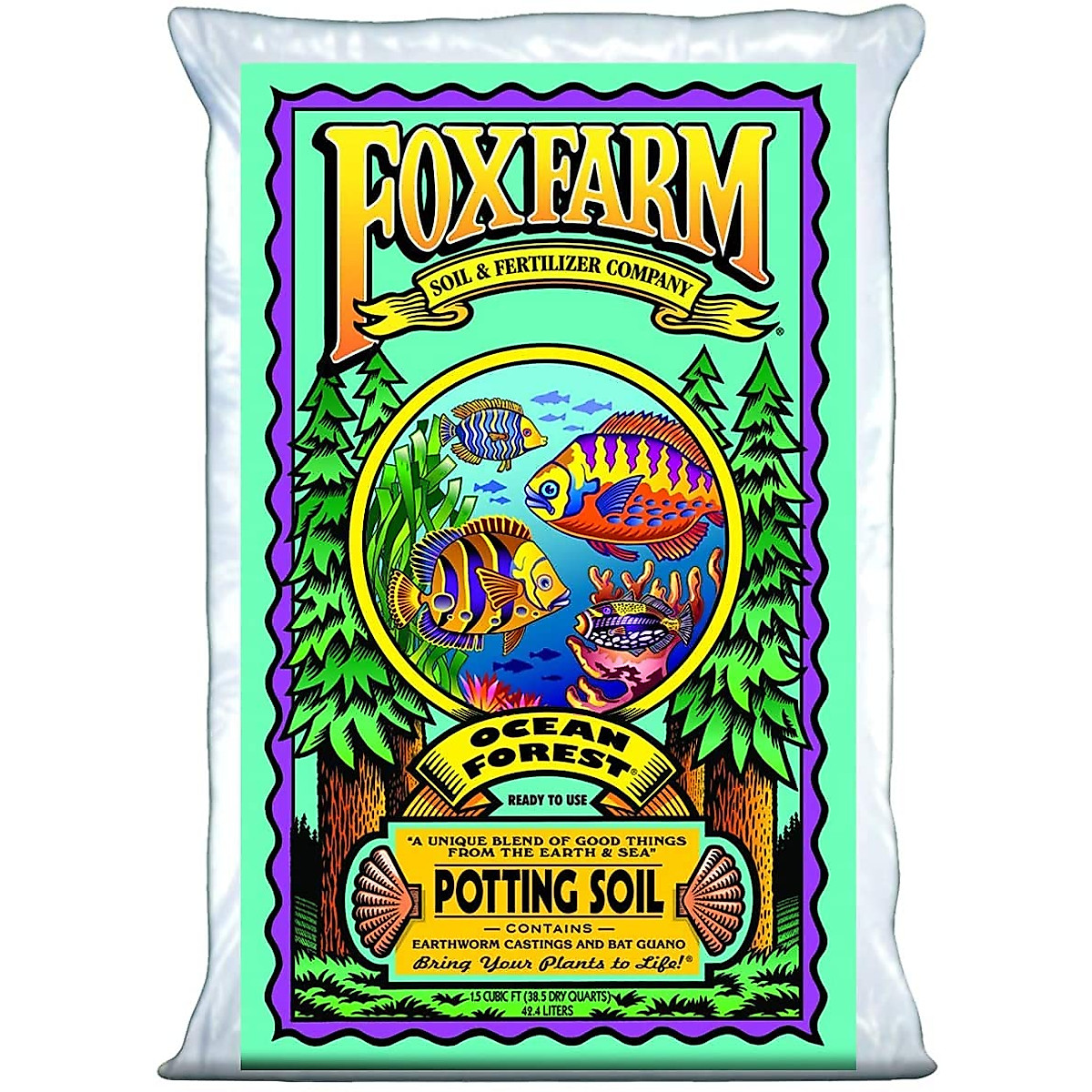 FoxFarm Ocean Forest FX14000 -1.5 Cubic Foot Organic Potting Soil (2-Pack (Original))