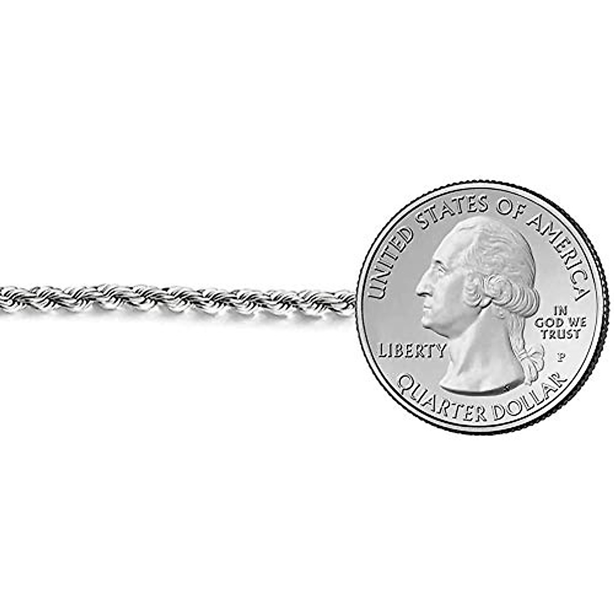 Savlano 925 Sterling Silver 4mm Solid Italian Rope Diamond Cut Twist Link Chain Necklace with Gift Box for Men & Women - Made in Italy