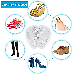 Premium Metatarsal Pads, Soft Ball of Foot Cushions,Reduce Foot Pain and Provide Support, Suit for Men Women & All Shoes Types（10Pcs）