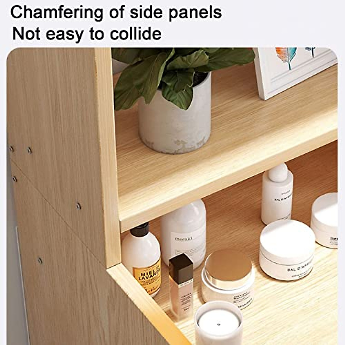 MKYOKO Night Stand, Side Table with Storage Drawer and Open Wood Shelf, Wooden Cabinet, Small Bookshelf Bookcase, Nightstands for Bedroom, Living Room, Dorm (Color : C)