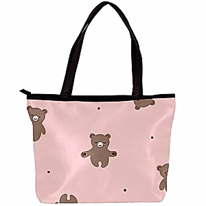 TBOUOBT Handbags for Women Fashion Tote Bags Shoulder Bag Satchel Bags, bear animal cartoon