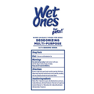 Wet Ones for Pets Deodorizing Multi-Purpose Dog Wipes With Baking Soda, 50 Count - 3 Pack| Dog Deodorizing Wipes For All Dogs in Tropical Splash Scent, Wet Ones Wipes for Deodorizing Dogs