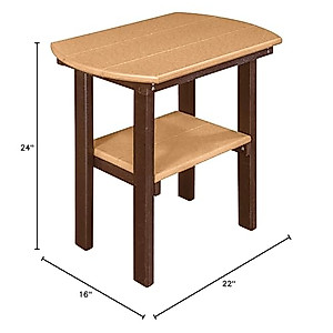 Model Oval End Table Made in The Cedar On Brown Base Resin