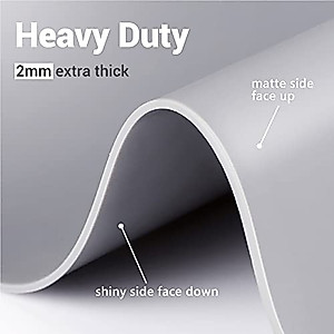 Ewen Extra Large Silicone Mat - 23.6"x15.7" Extra Thick Heat Resistant Mat, Silicone Place Mat Cutting Board Mat Kitchen Counter Mats for Air Fryer, Coffee Maker, Mixer, Crafts, Light Grey