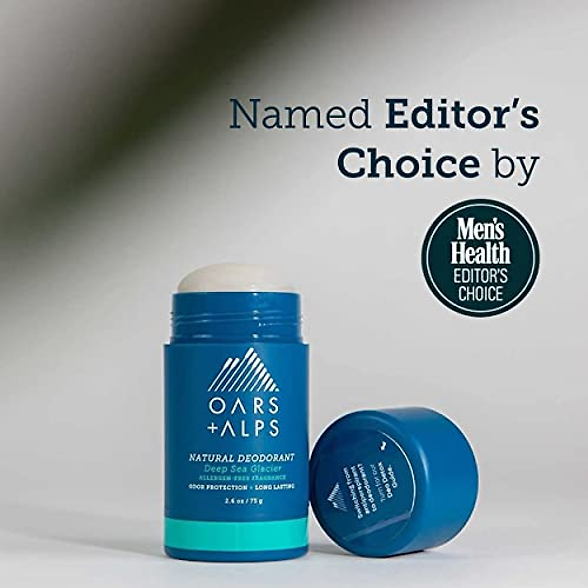 Oars + Alps Aluminum Free Deodorant for Men and Women, Valentines Gifts for Him, Dermatologist Tested and for Sensitive Skin, Vegan, Deep Sea Glacier, 1 Pack, 2.6 Oz