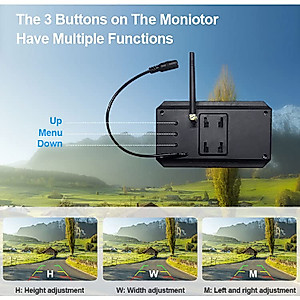 Solar Wireless License Plate Frame Backup Camera, 5 Inch HD Monitor with Digital Wireless Signal and HD Image Waterproof Rear View Camera for Truck,Car,RV，5 Mins DIY Installation，YIMU WX8310D
