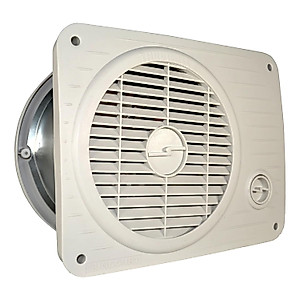 Suncourt ThruWall TW208P Room-to-Room Transfer Through Wall Vent Fan, 2-Speed Wall Vent Register Booster Fan, Quiet Operation, Improved Air Flow for Better Indoor Heating and Cooling, White