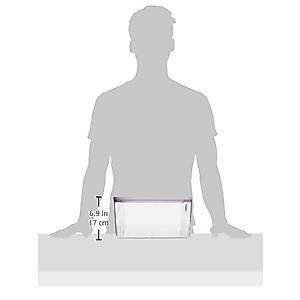 Rosanna Pansino x iDesign Recycled Plastic Open Front Kitchen Storage Bin with Lid, Clear Bin/Lavender Sprinkles Lid, 12” x 12” x 6”