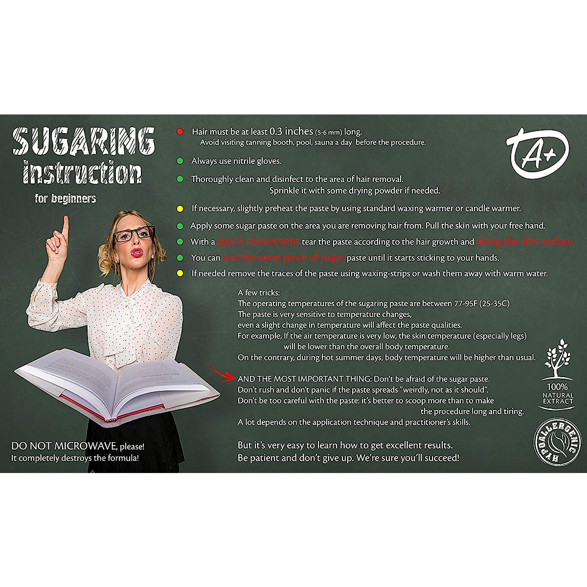 Sugaring Paste Luxury PRO Organic Hair Removal - MEDIUM Paste for All body parts 40 oz / 2.5 lbs - Sugar Wax Hair Remover - PROFESSIONAL SKILLS REQUIRED