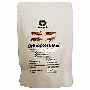 Thailand Unique Mixed Edible Insects - Grasshoppers, Mole, Field and House Crickets - High Protein Superfood (Orthoptera Mix, 15 Gram)