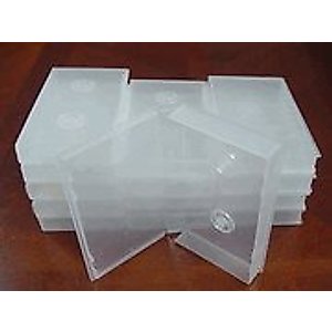 10 PCS VHS Library CASE with HUB, Clear, Full Sleeve, PSV14HUB