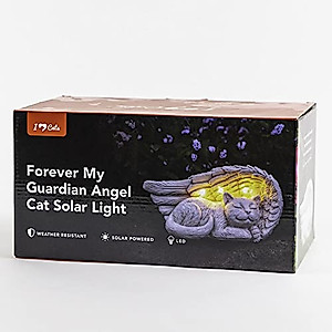 iHeartCats Forever My Guardian Angel Cat Memorial Garden Solar Light Gift