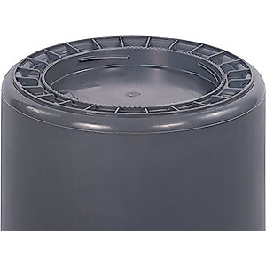 Carlisle FoodService Products 34102023 Bronco Polyethylene Round Trash Container, 20-Gallon Capacity, 20" Diameter x 23" Height, Gray (Case of 6)