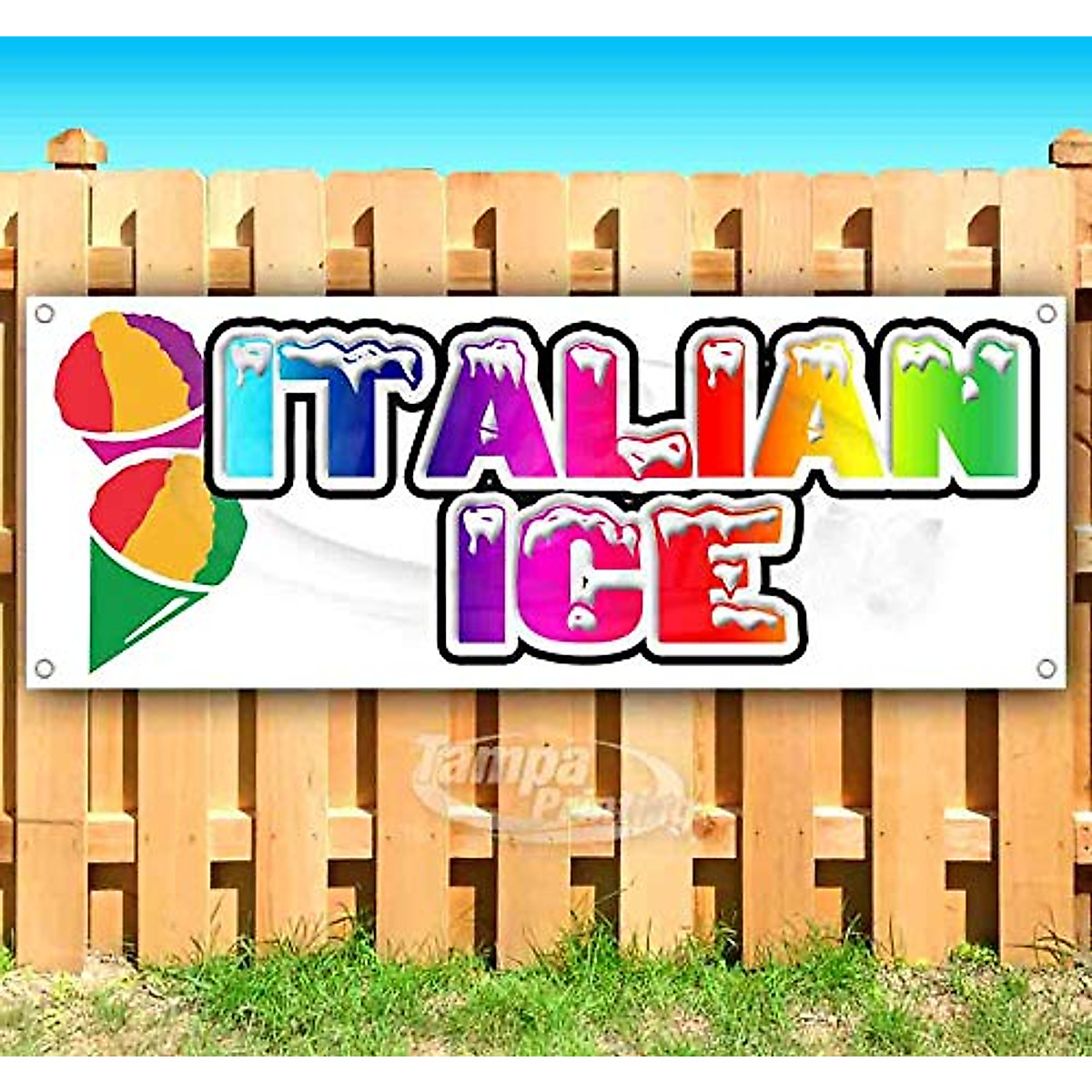 Cbd Italian Ice Banner 13 oz | Non-Fabric | Heavy-Duty Vinyl Single-Sided with Metal Grommets