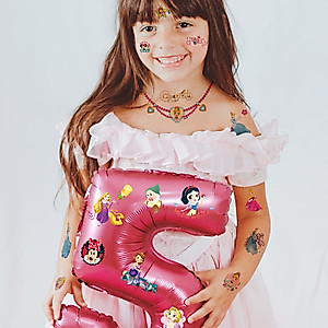 Princess Tattoos Kids, ACSAUMMY 40 Sheet Cartoon Tattoos Party Favor Set for Girls Boys 9 Cute Princess Series Temporary Tattoo Stickers Mickey Mouse Tattoo Stickers for Kids Party Decor Supply