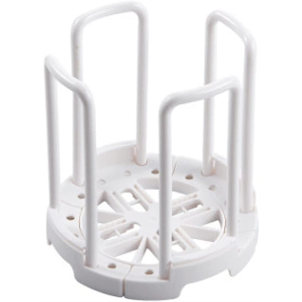 ERDONE Retractable Kitchen Organizer Bowl Holder, Bowl Rack,Multipurpose Creative Dishdrying Rack, Tableware Storage Small Plate Rack,or Stacking Bowls and Small Plate,White