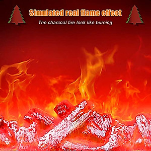 Fireplace Lights, IMAGE Fireplace Lantern LED Flame USB/Battery Powered, Flameless Fire Light for Home Decor, Christmas Ornaments