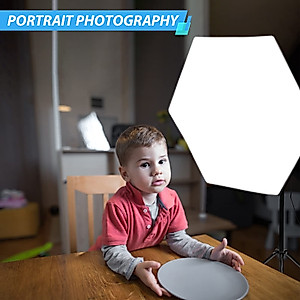 HPUSN Softbox Lighting Kit 2x76x76cm Professional Continuous Studio Photography Photo Studio Equipment with 2pcs E27 Socket 85W 6500K LED Bulbs for Portrait and Product Shooting