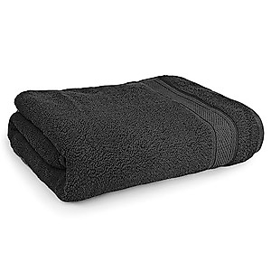 Magshion Extra Large Cotton Bath Sheet for Bathroom Adults Oversized Quick-Dry Bath Sheet Towel, Black