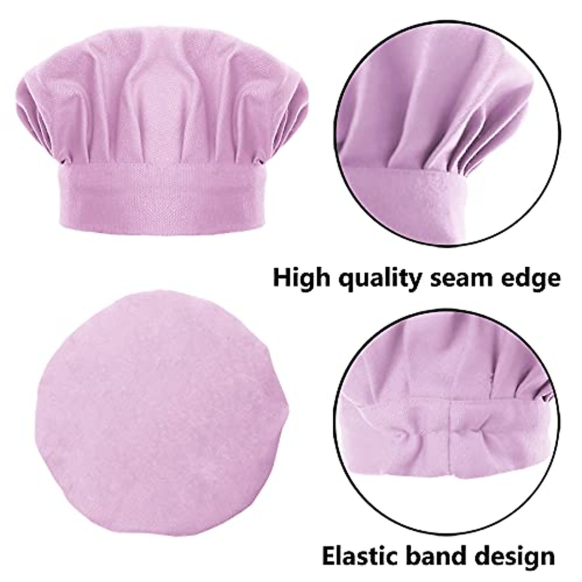 TopTie Kids Apron and Chef Hat Set, Adjustable Cotton Child Cooking Kitchen Apron, S-XXL-light pink-S
