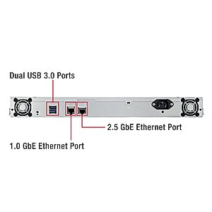 BUFFALO TeraStation Essentials 4-Bay Rackmount NAS 32TB (4x8TB) with HDD Hard Drives Included 2.5GBE / Computer Network Attached Storage/Private Cloud/NAS Storage/Network Storage/File Server