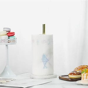 PuTwo Paper Towel Holder Countertop Stand-up Toilet Paper Roll Holder Kitchen Roll Holder Kitchen Towel Holder Vertical Paper Towel Stand, Toilet Paper Holder Stand Tower Holders for Bathrooms Kitchen