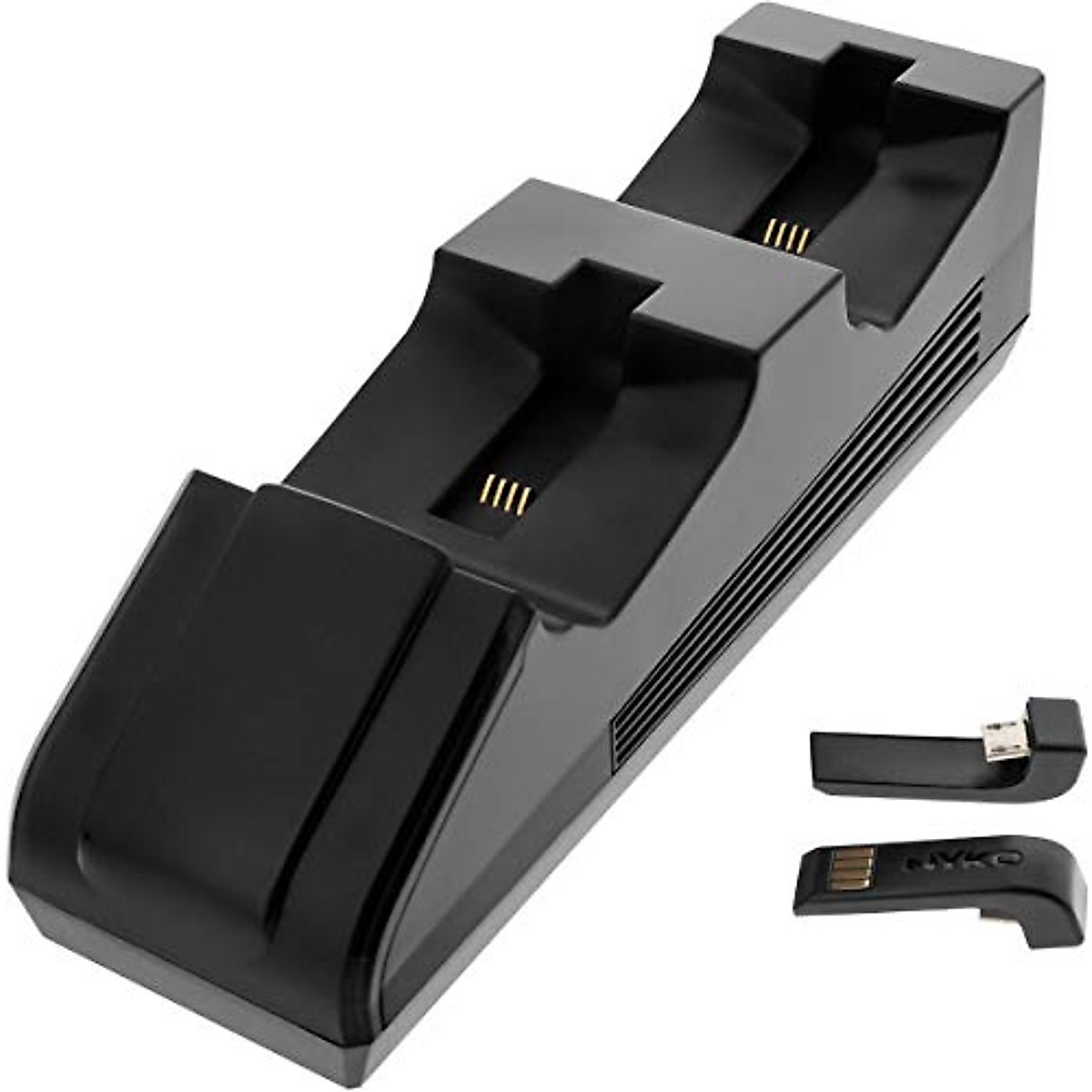 Nyko Charge Base - PlayStation 4 with a Modern and Simple Drop and Charge Design, Dual Patented Dongle Charging Port, Includes a USB and Wall Mount for Super Fast Charging of PS4, PS4 Pro and PS4 Slim Controllers