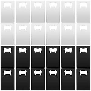 Jiuguva 50 Pieces Credit Card Bottle Opener Poker Stainless Steel Beer Bottle Opener Groomsmen Bottle Opener for Wallet and Shirt Pocket Wedding Bridesmaid Party Favor Black and Silver